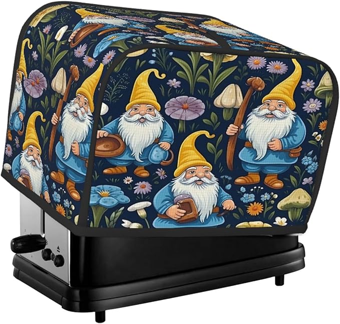 Amazon.com: DXTKWL Toaster Cover 2 Slice Cute Gnomes Flower Mushroom ...