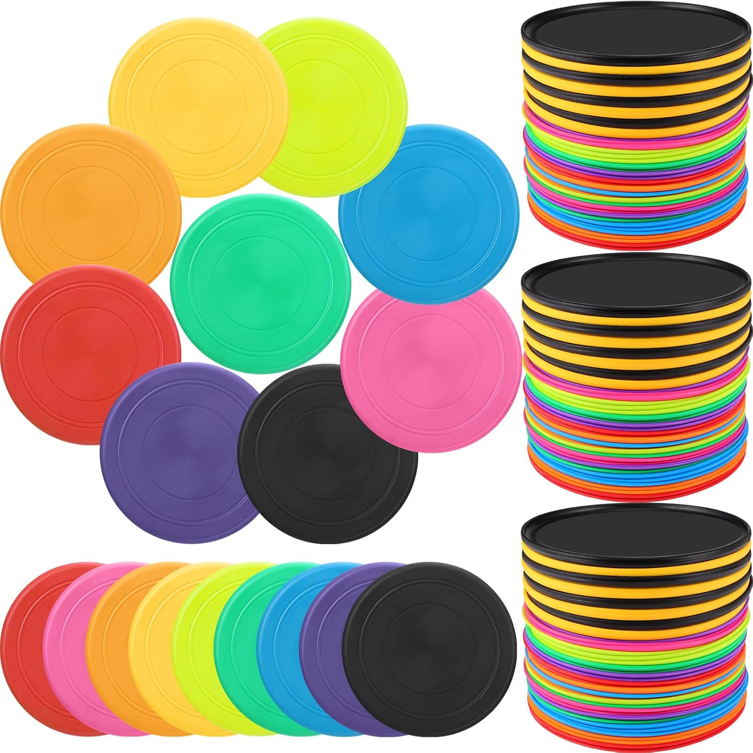 Amazon.com : Wettarn 36 Pcs Kids Flying Discs 7 Inch Dogs Toys Bulk ...