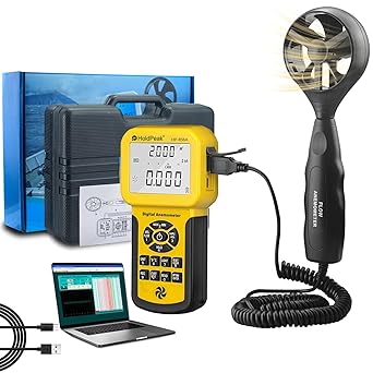 Amazon.com: HoldPeak CFM Meter HVAC Anemometer with USB, Handheld Wind ...