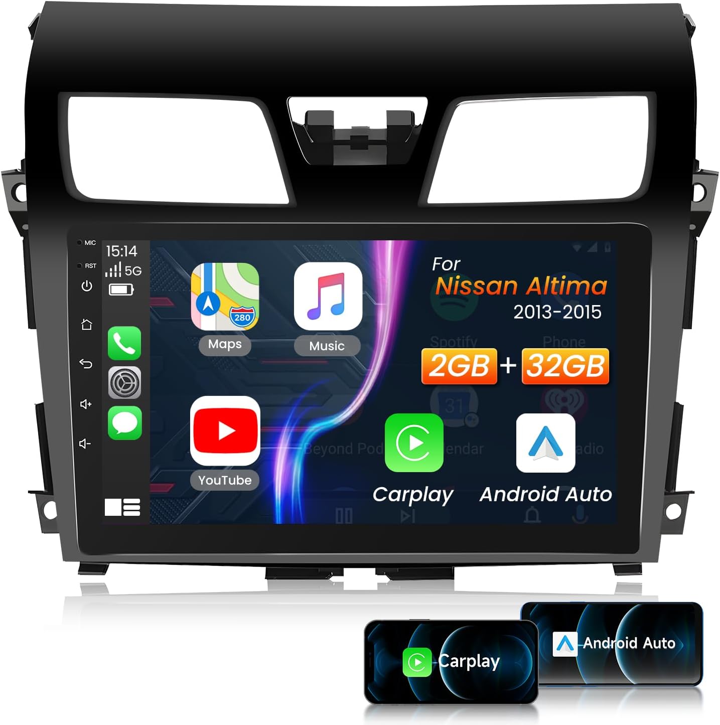 Amazon.com: SYGAV Car Radio for 2013-2015 Nissan Altima Stereo GPS ...