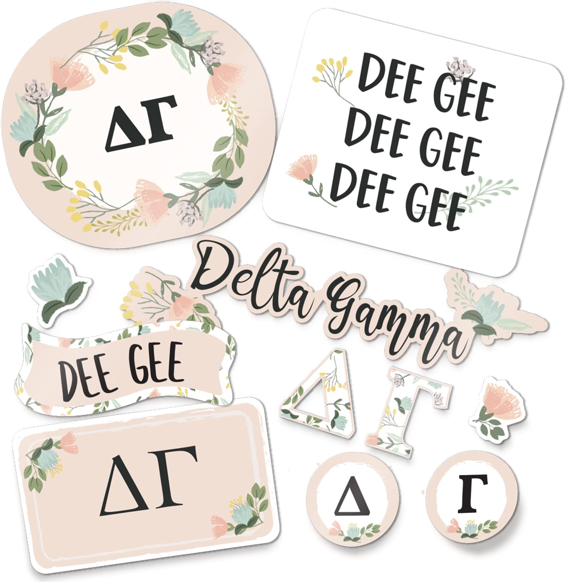 Amazon.com: Delta Gamma Sticker Sheet - Western Design Vinyl Sorority ...