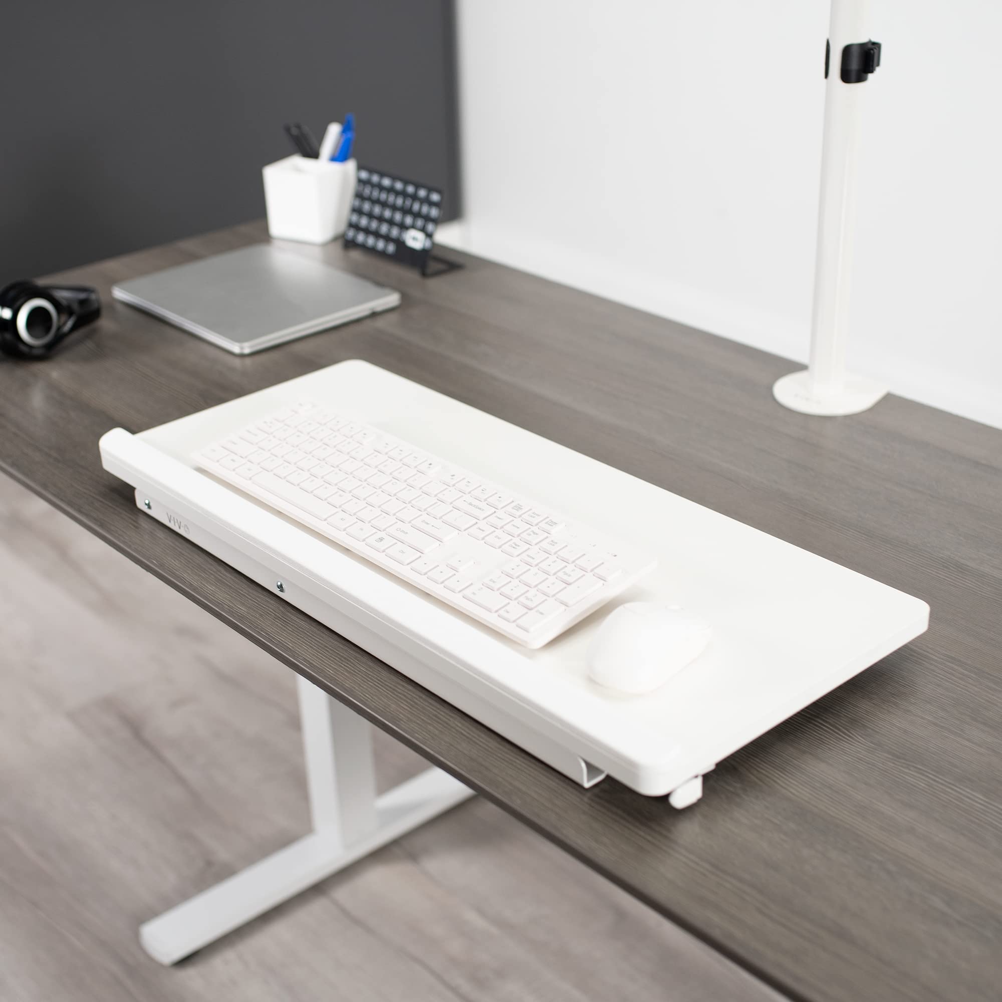 Keyboard Tray VIVO 30-inch Tilting Keyboard Riser - Height Adjustable ...