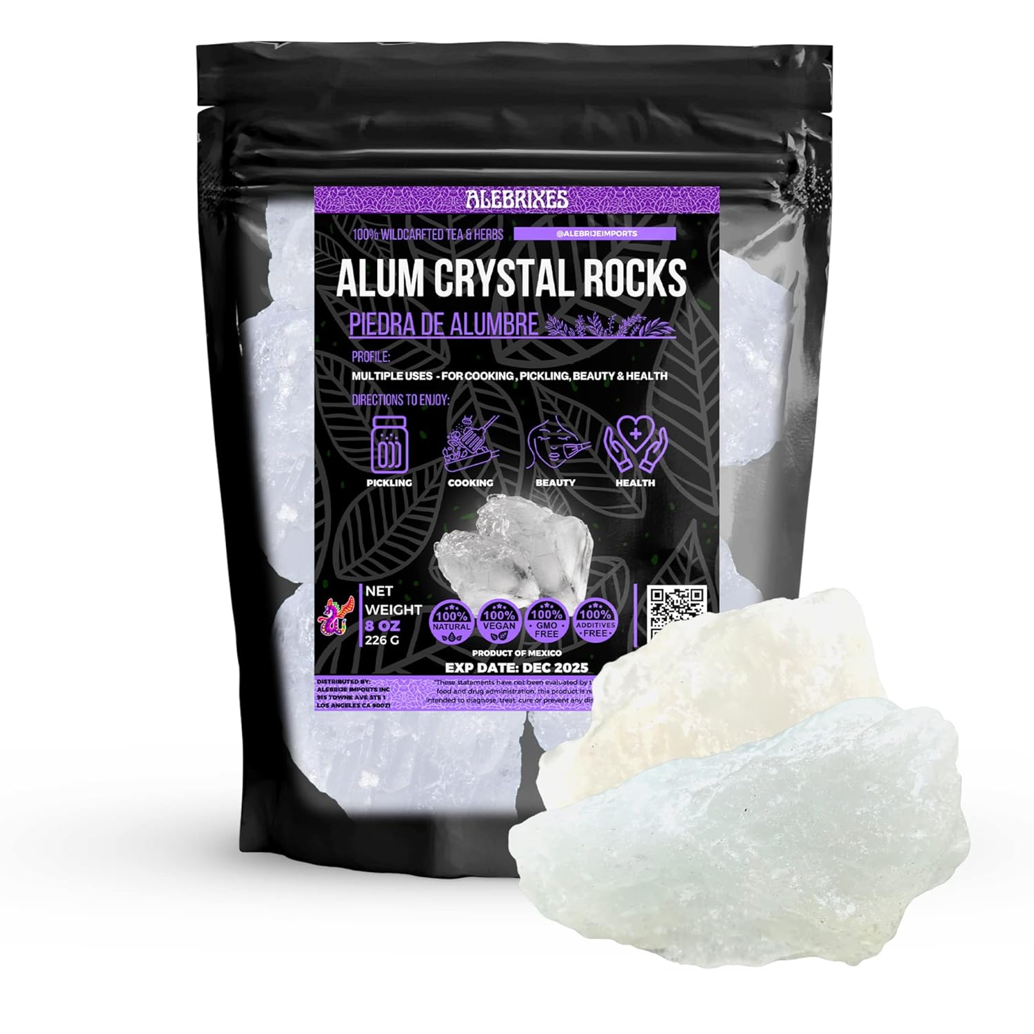 Amazon.com : Alebrixes | Alum Stone Rocks| White Alum Crystal Blocks ...