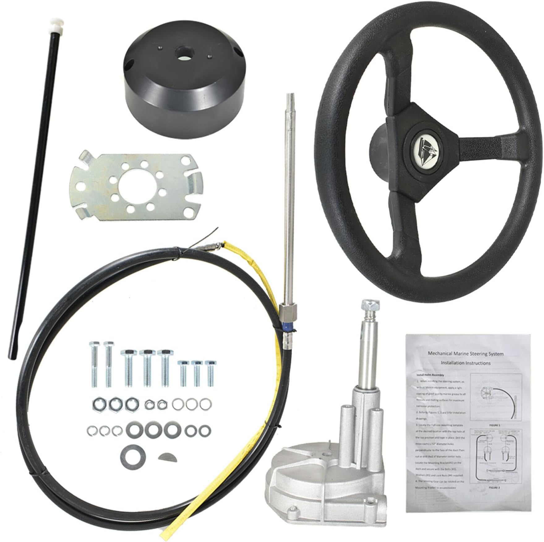 Amazon.com: GXYWADY 10 Feet Marine Steering System Outboard Steering ...