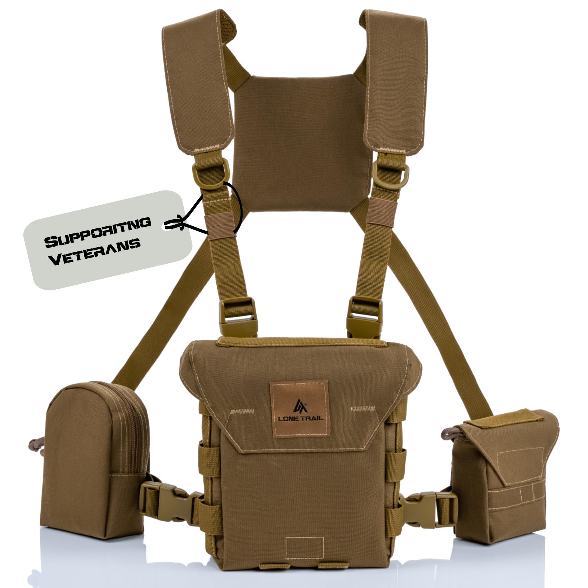 Amazon.com : Lone Trail binocular harness chest pack bino harness With ...