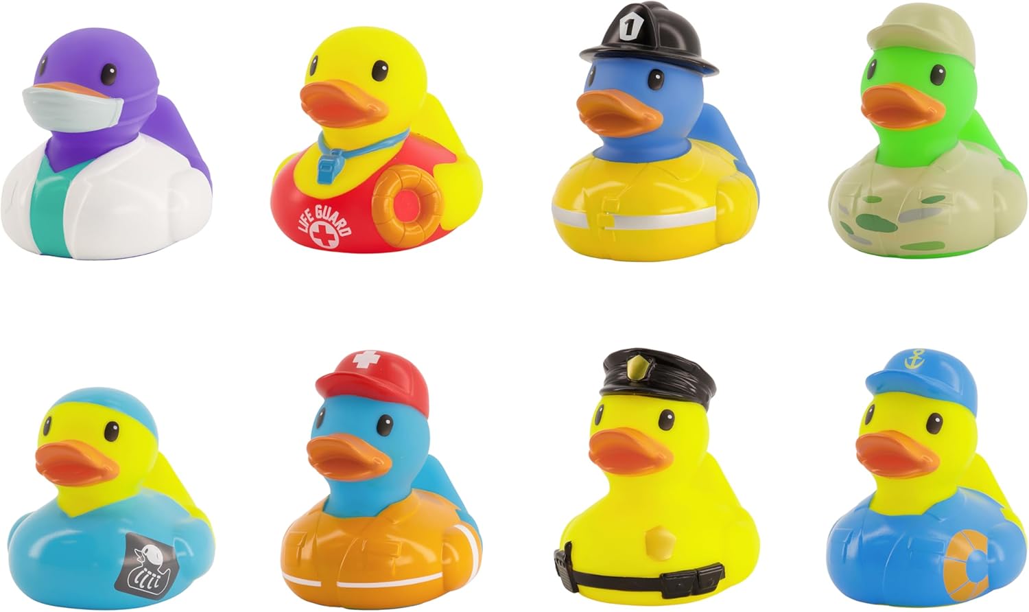 Amazon.com: Infantino Heroes Duck Set, Doctor, Lifeguard, Paramedic ...