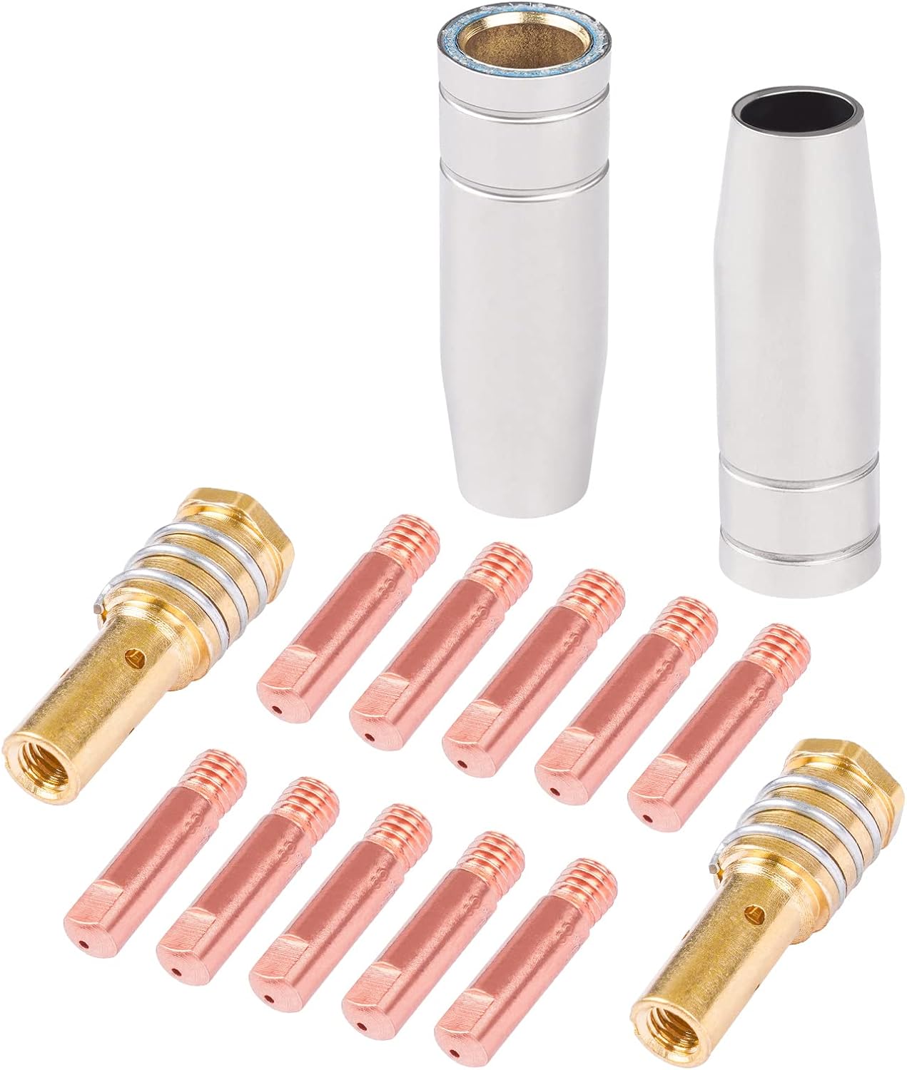 GOFLAS MIG Welding Gun Kit .030" Tip-Nozzle-Diffuser, Contact Tips for ...