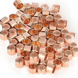 150-PACK GUOFIS 1Inch C x 1Inch C Copper Plug, LF Short Radius Fittings ...