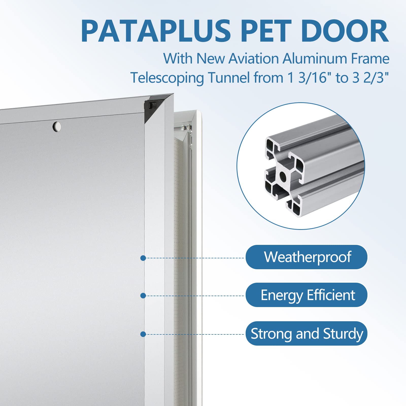 PATAPLUS Dog Doors for Large Dogs, Large Dog Door Cat Door with Slide ...