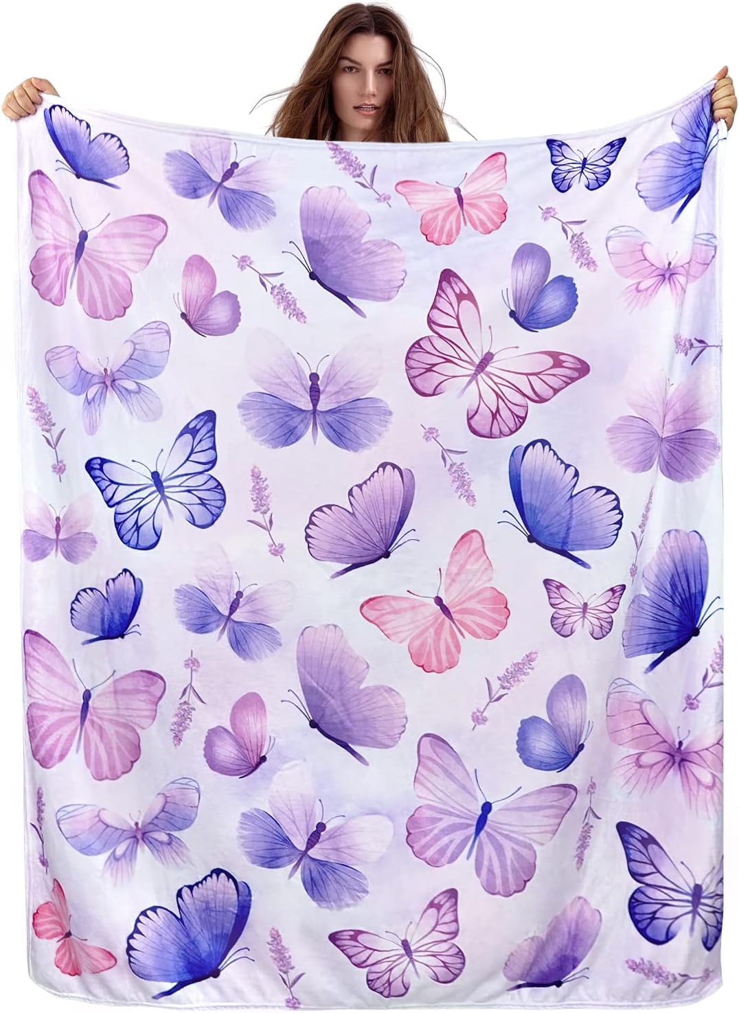 Amazon.com: Mufunne Butterfly Blanket Throw, Purple Butterfly Gifts for ...