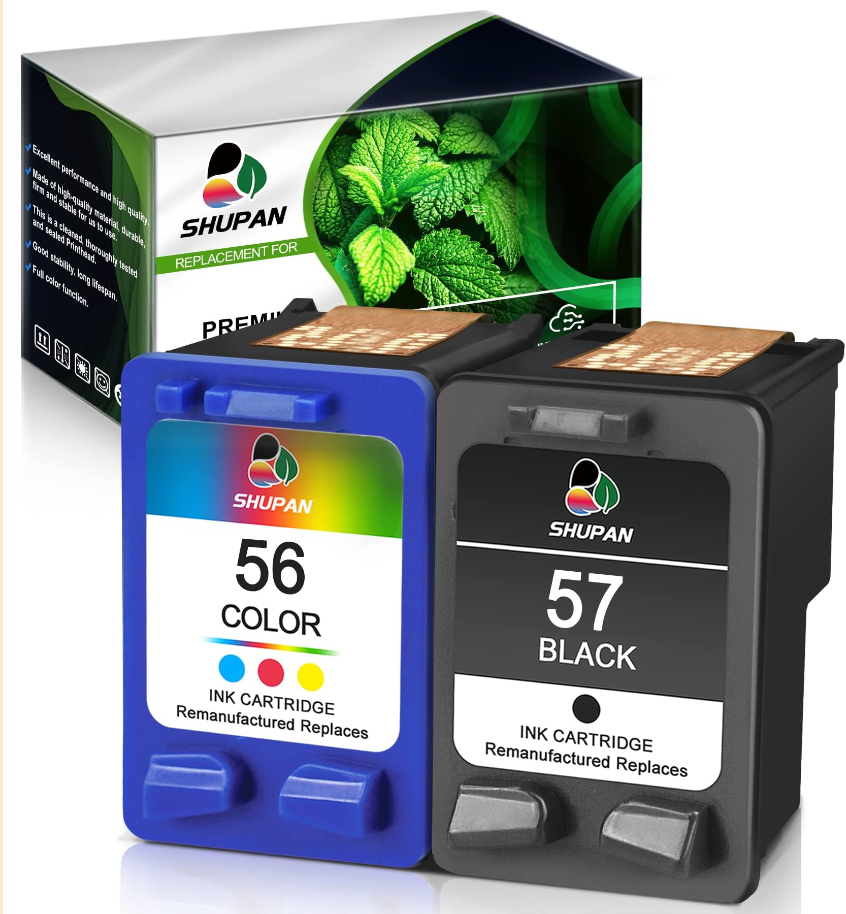 Amazon.com: SHUPAN Remanufactured 56 57 High-Yield Ink Cartridge ...