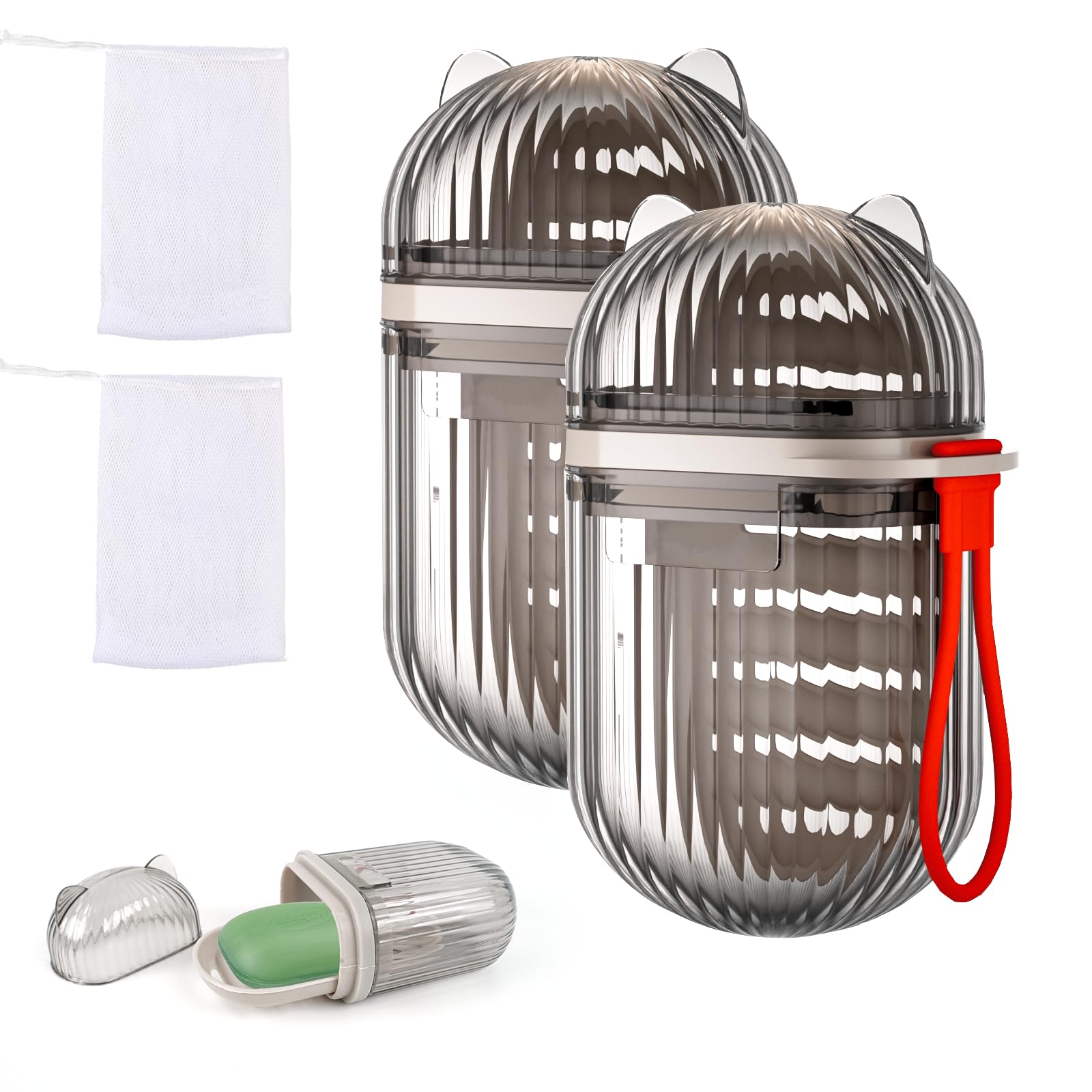 Amazon.com: EeYahYong 2 PCS Travel Soap Case, Leak Proof Portable Small ...