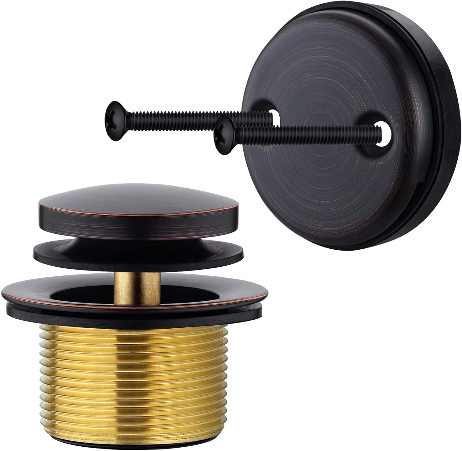 HANEBATH Brass Bath Tub Drain Kit, Tip-Toe Bathtub Drain Assembly and ...