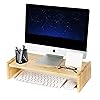 Amazon.com: Ufine Bamboo Laptop Stand for Desk 3 Heights Adjustable ...