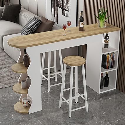 Rectangular Bar Height Top Table Industrial Bar Table Narrow Long High ...