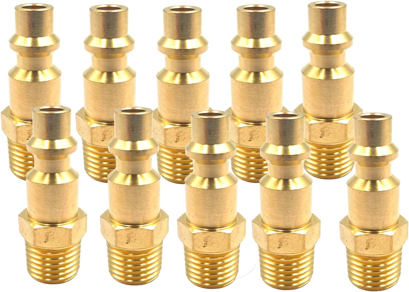 10pcs 1/4”Male NPT Thread Air Hose Quick Connect Fittings Coupling Plug ...