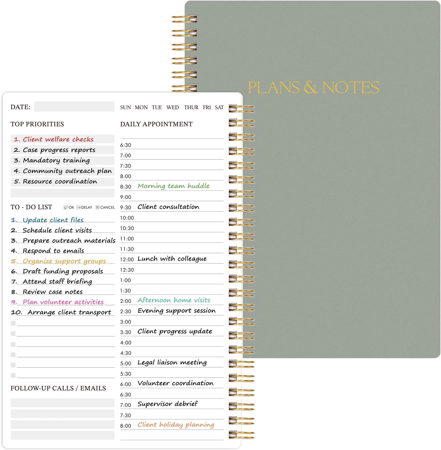 Amazon.com : Daily Planner Undated - Simplified To Do List Notebook ...