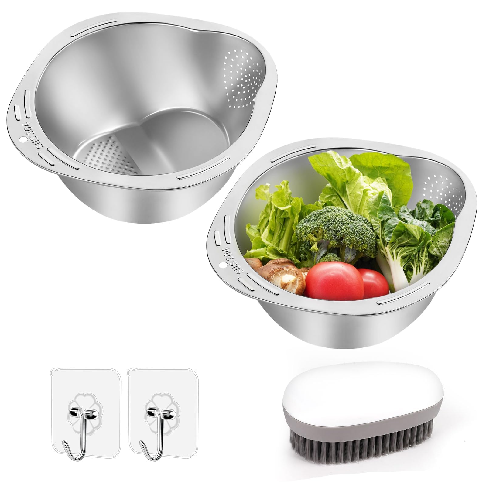 Amazon.com: 2 Pcs Rice Washer, Small Ricer Rinser Strainer,3 Qt Rice ...