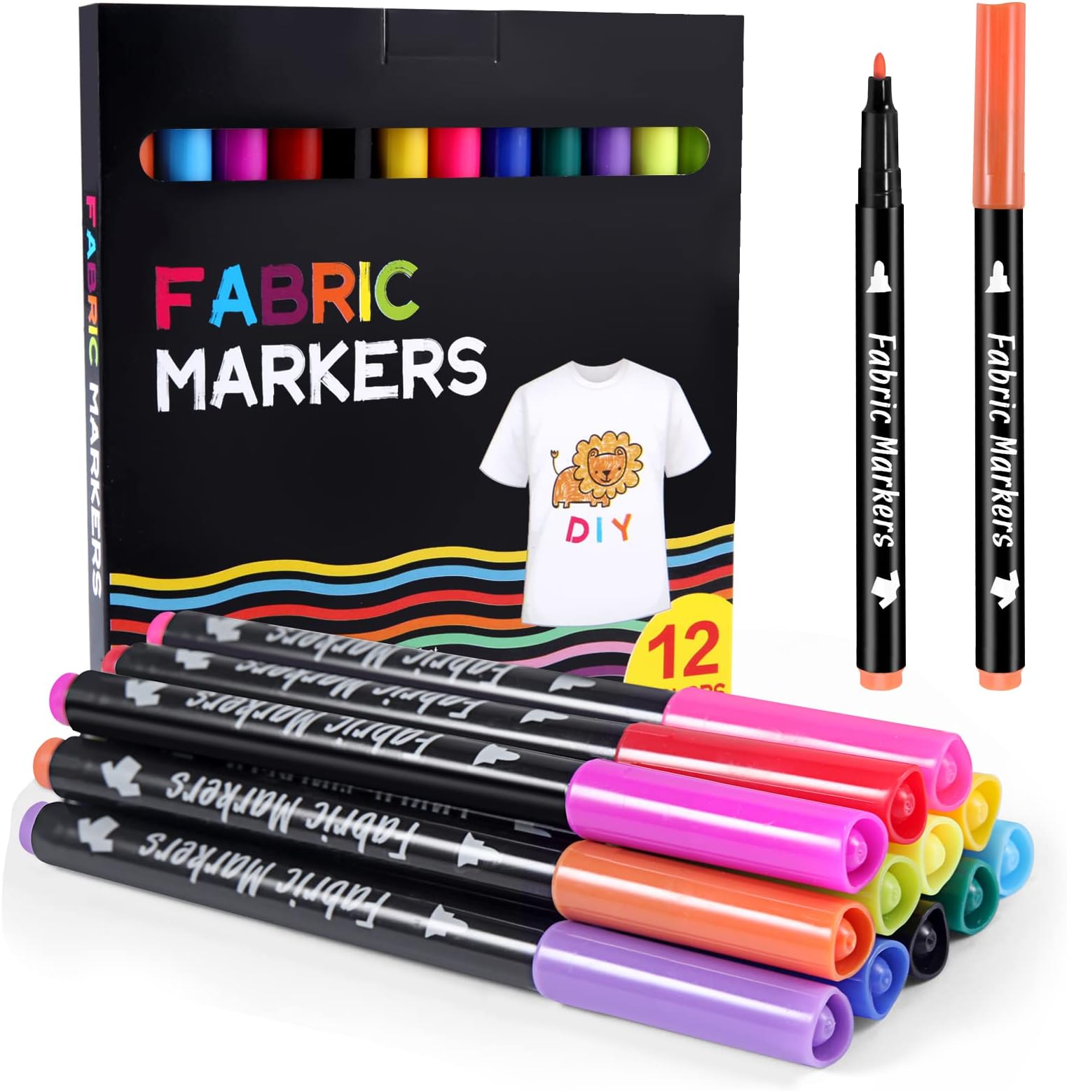 Zenacolor 20 Marqueurs - Feutre Textile Non-Toxique, Indélébile et ...