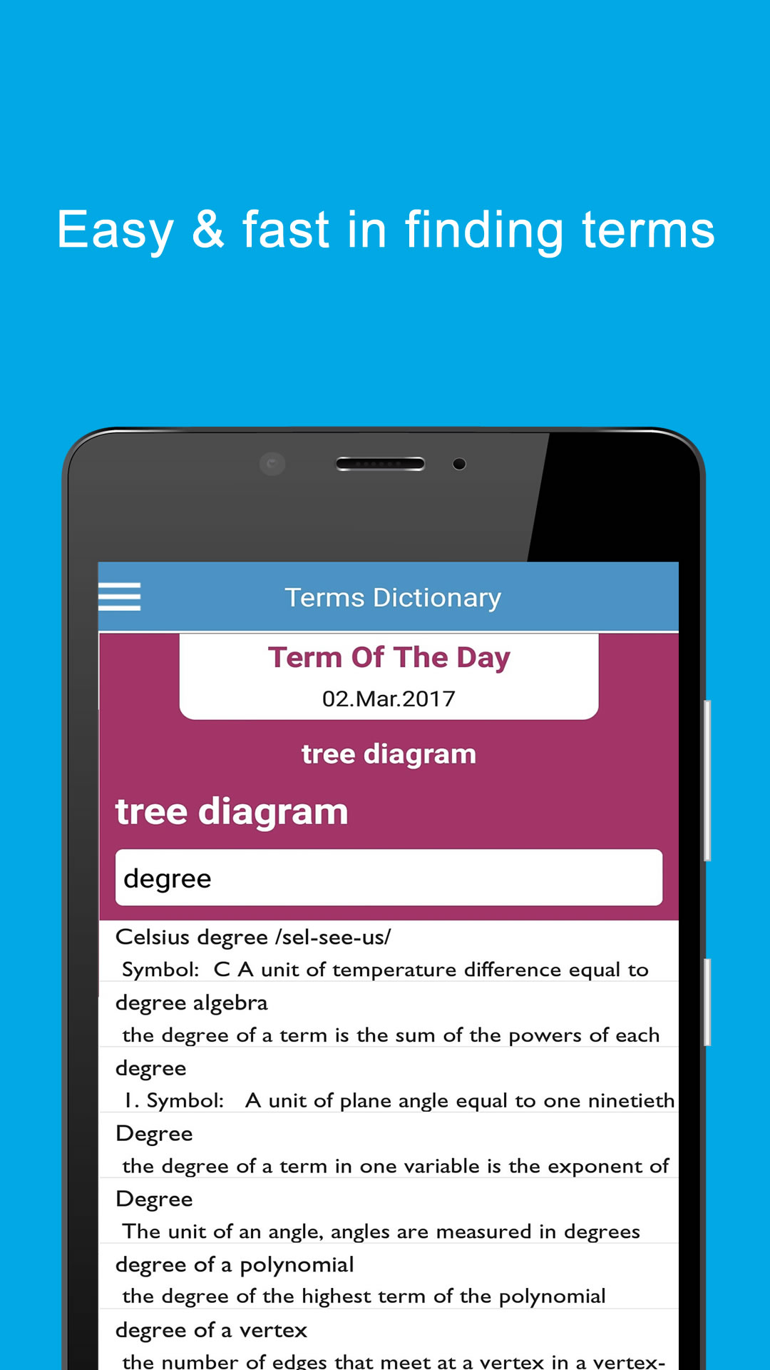 Dictionary for Mathematics Terms - App on Amazon Appstore