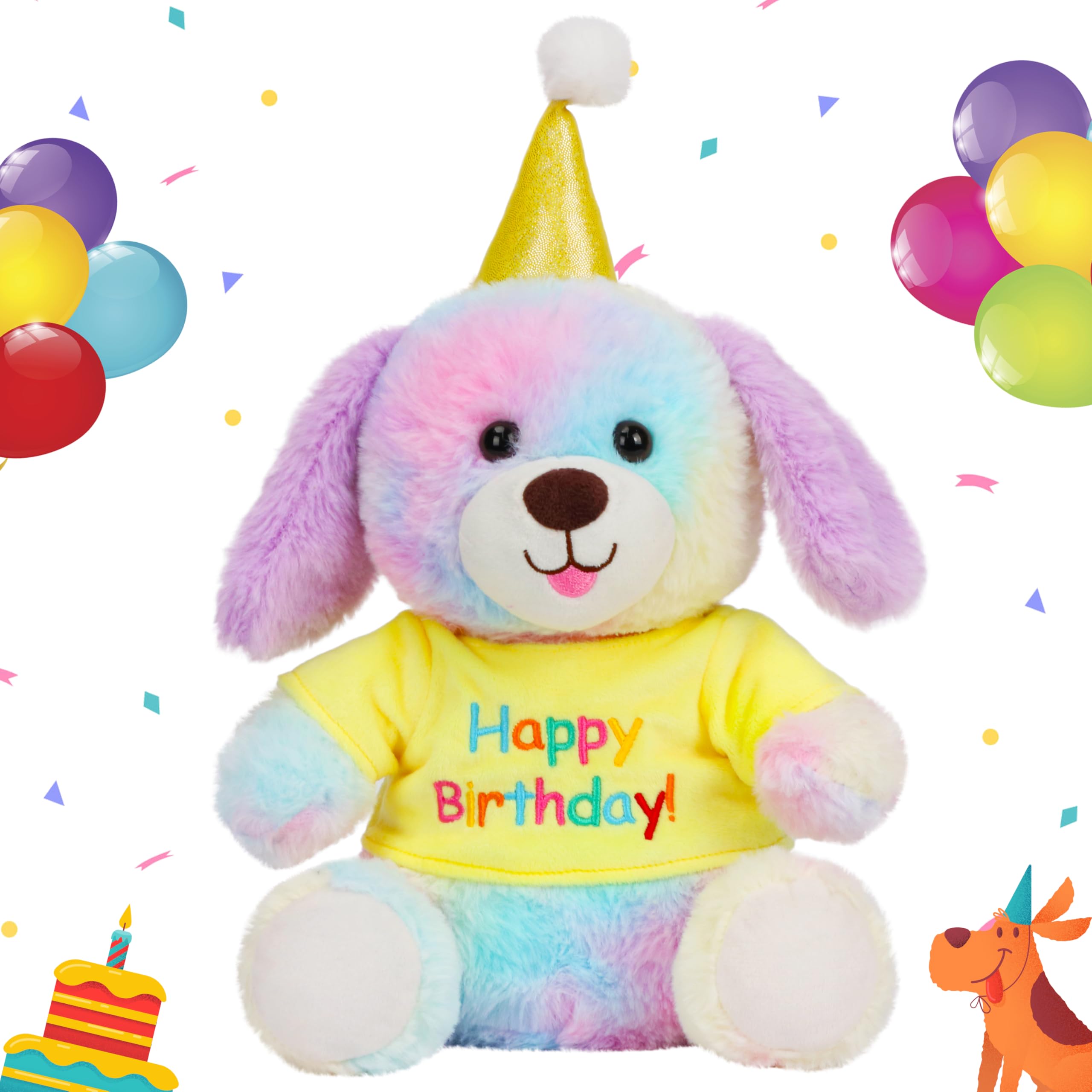 Amazon.com: Cuteoy Happy Birthday Dog Musical Stuffed Animal Shaking ...