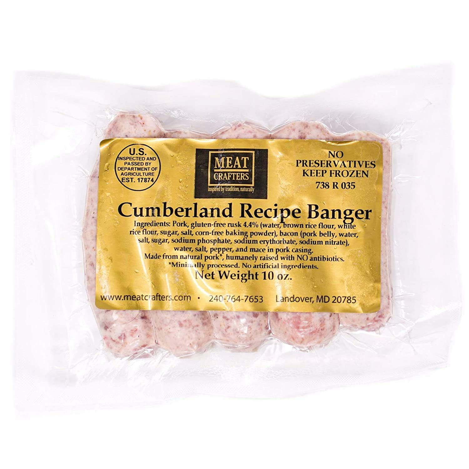 Amazon.com: MeatCrafters Cumberland Banger English Breakfast Sausage ...