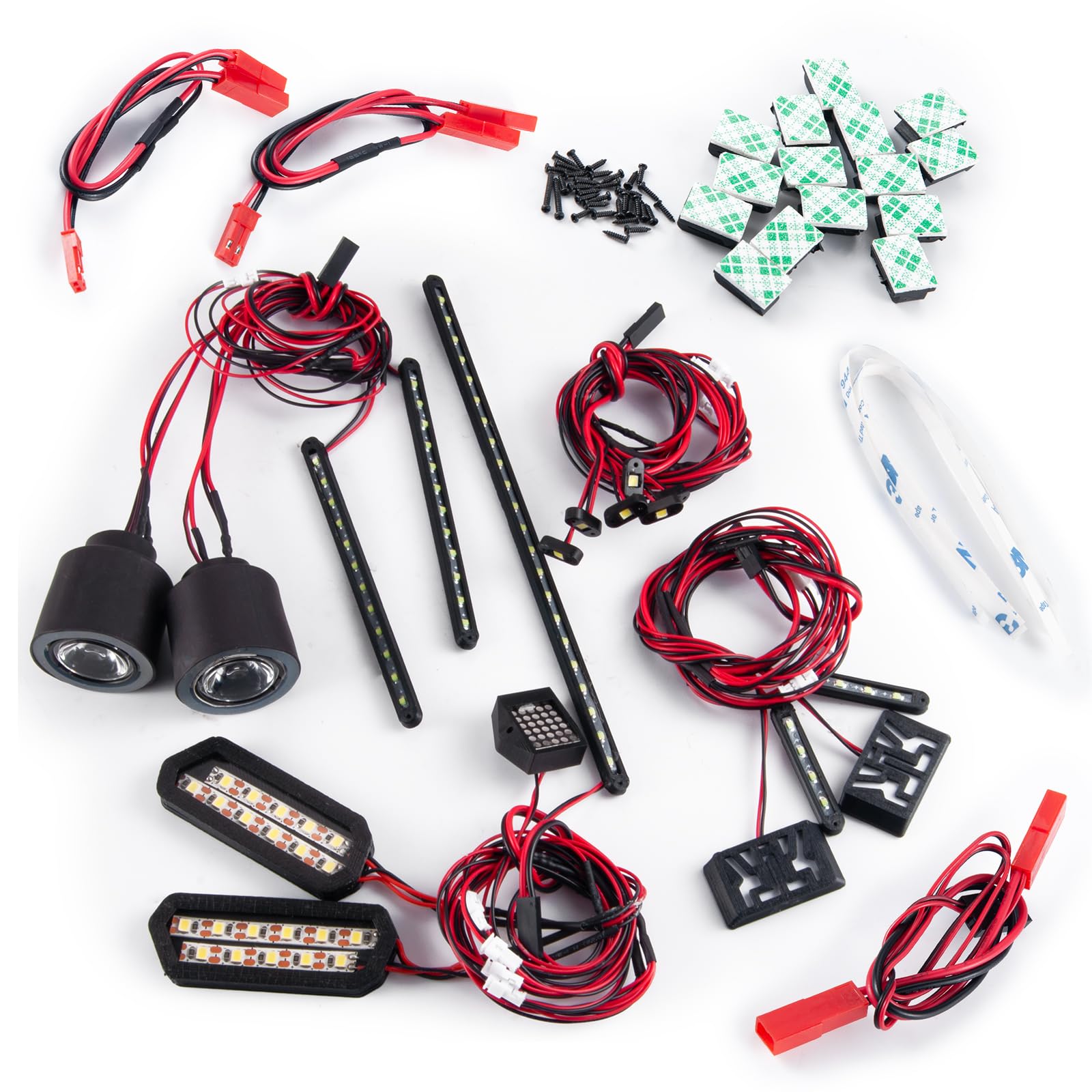 Amazon.com: RCHUBAM 1/7 RC Car LED Light Set -Front Lights Set/Rear ...