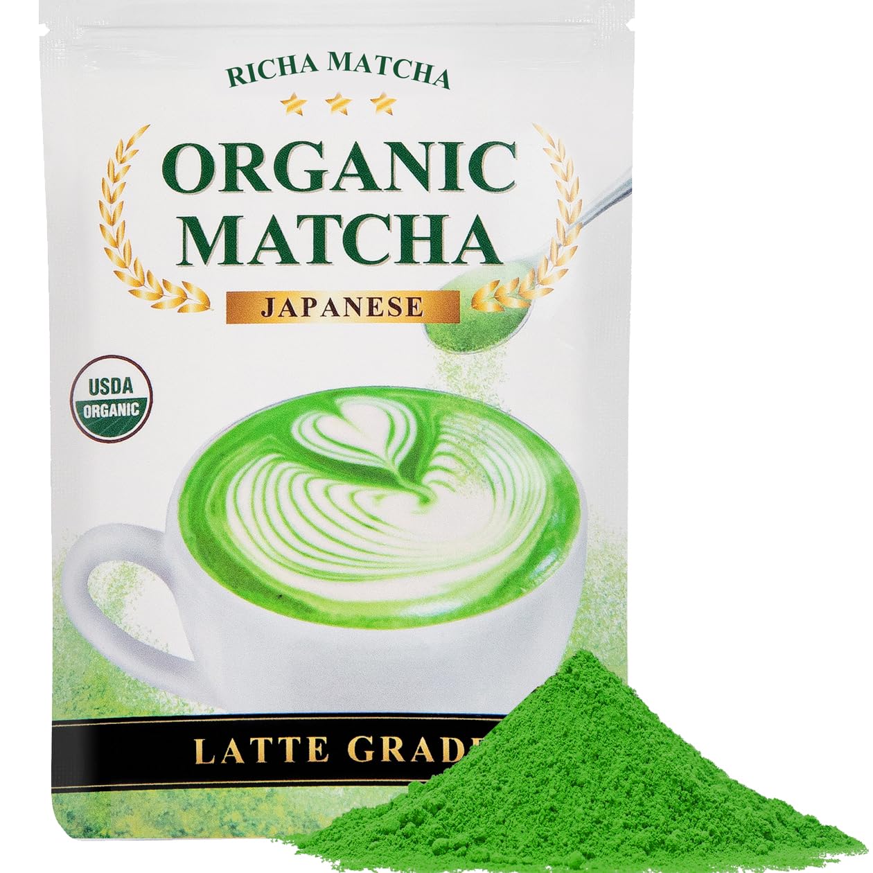 Amazon.com: Richa Organic Ceremonial Grade Matcha Powder - Premium ...