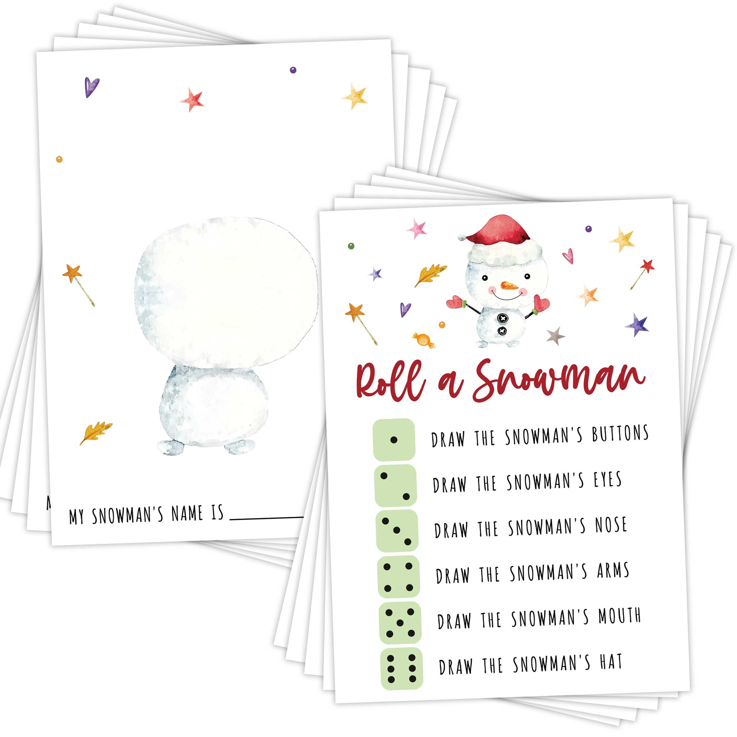 Amazon.com: Roll A Snowman Game, Dice Games for Families, Christmas ...