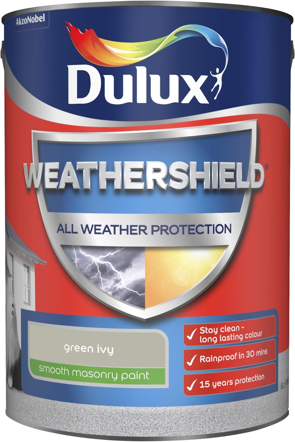 Landlords Weather Shield Sage Green Smooth Masonry Paint | 5L in 30 ...