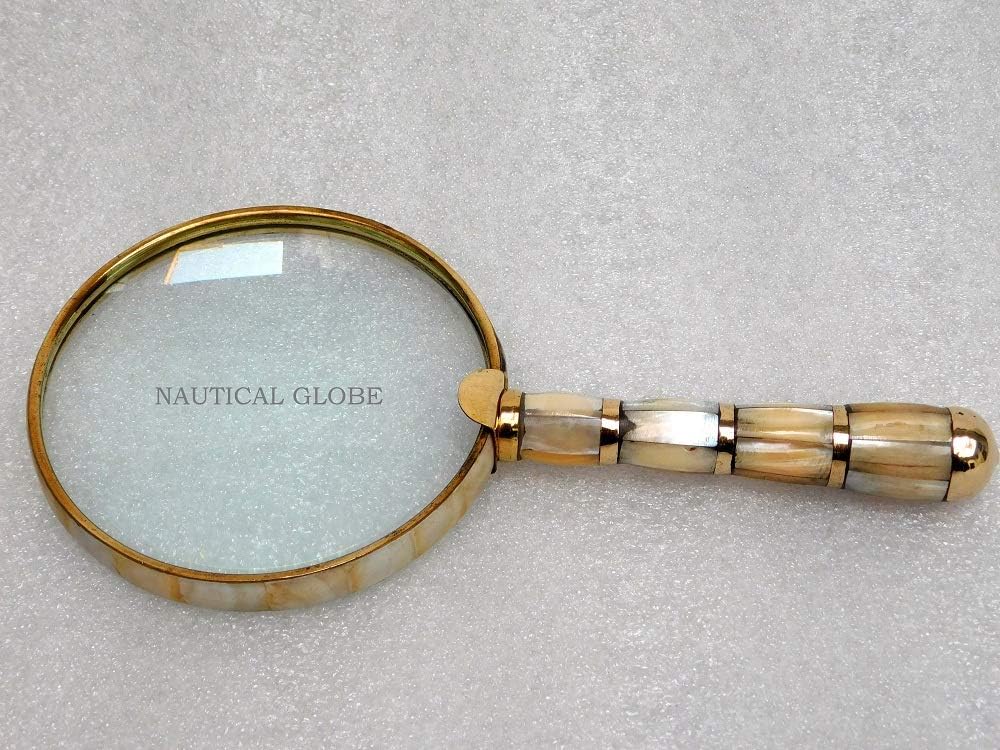 Amazon.com: KHUMYAYAD Solid Brass Mother of pearl 10X Magnifier ...