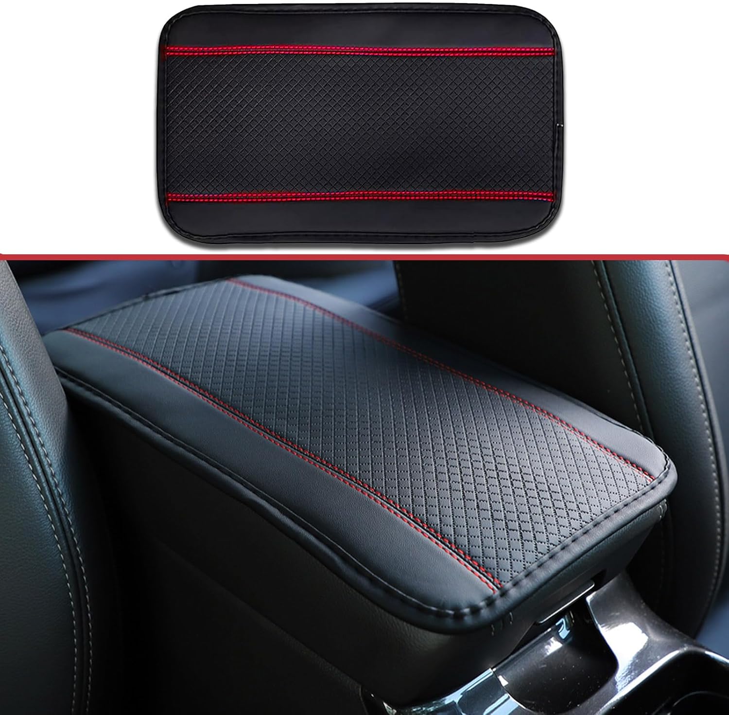 Amazon.com: Piburth Car Center Console Armrest Pad, 12.6X 7.2 Inch PU ...