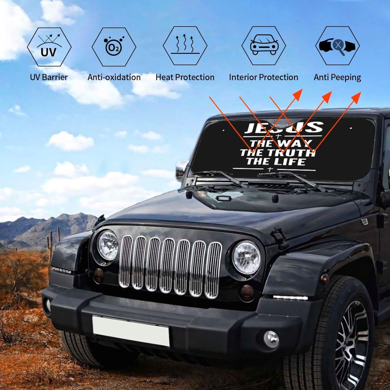 Jesus The Way The Truth The Life John 146 Christian Car Windshield Sun ...