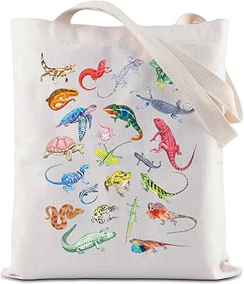Amazon.com: ZJXHPO Cottagecore Tote Bag Lizard Salamander Handbag ...