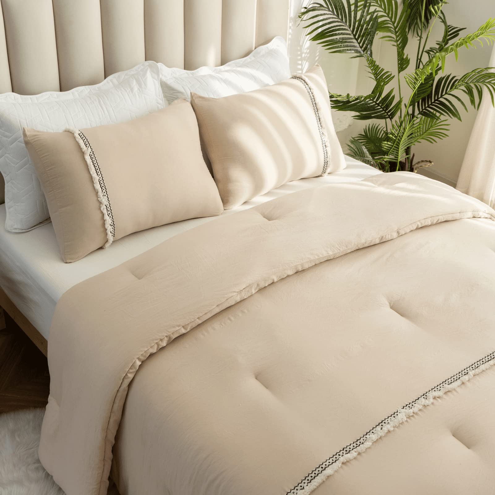 Amazon.com: Auemtyn Twin Comforter Set, Boho Tassel Comforter Set 2 ...