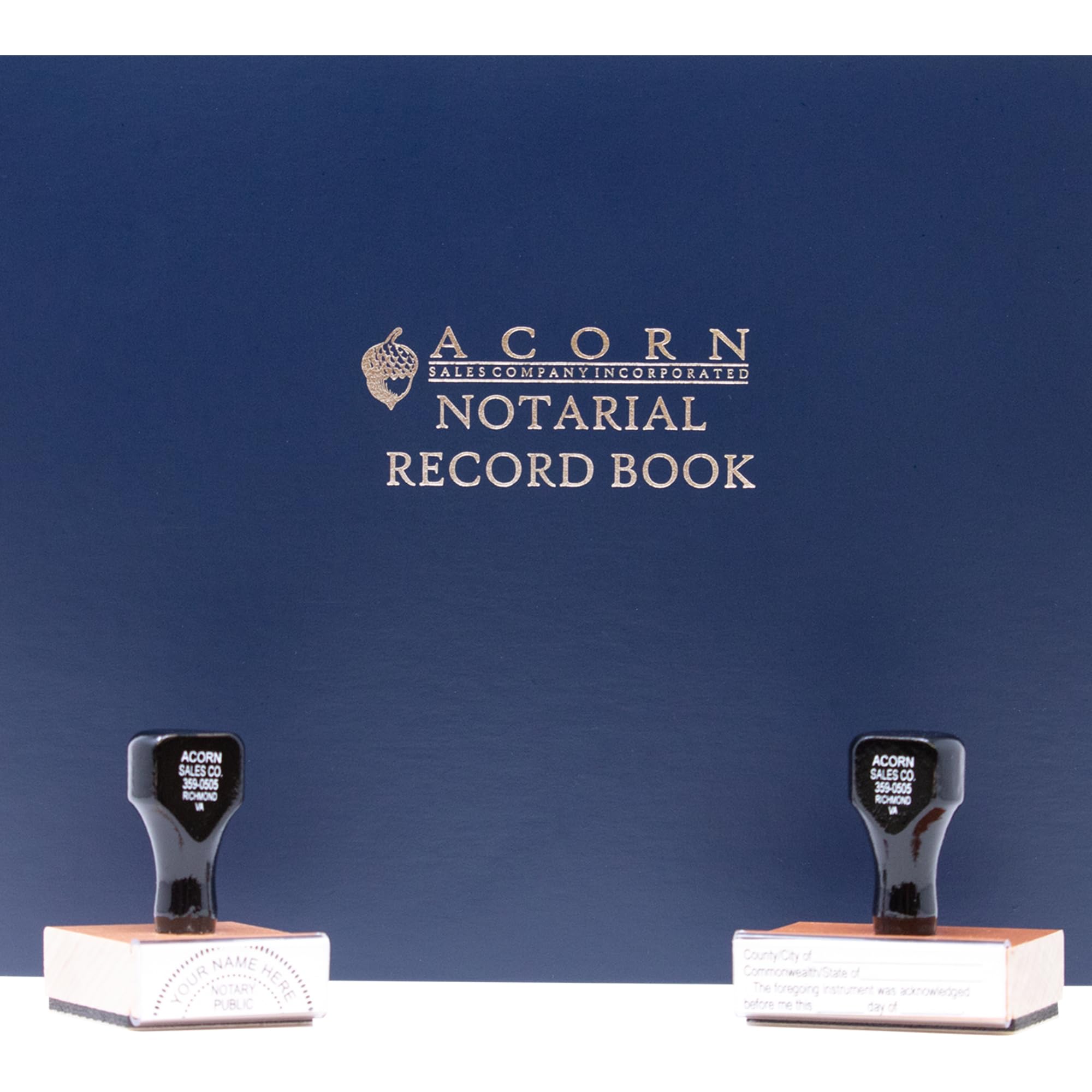 Amazon.com : Virginia Wood Handle Rubber Notary Supply Kit, Customize ...