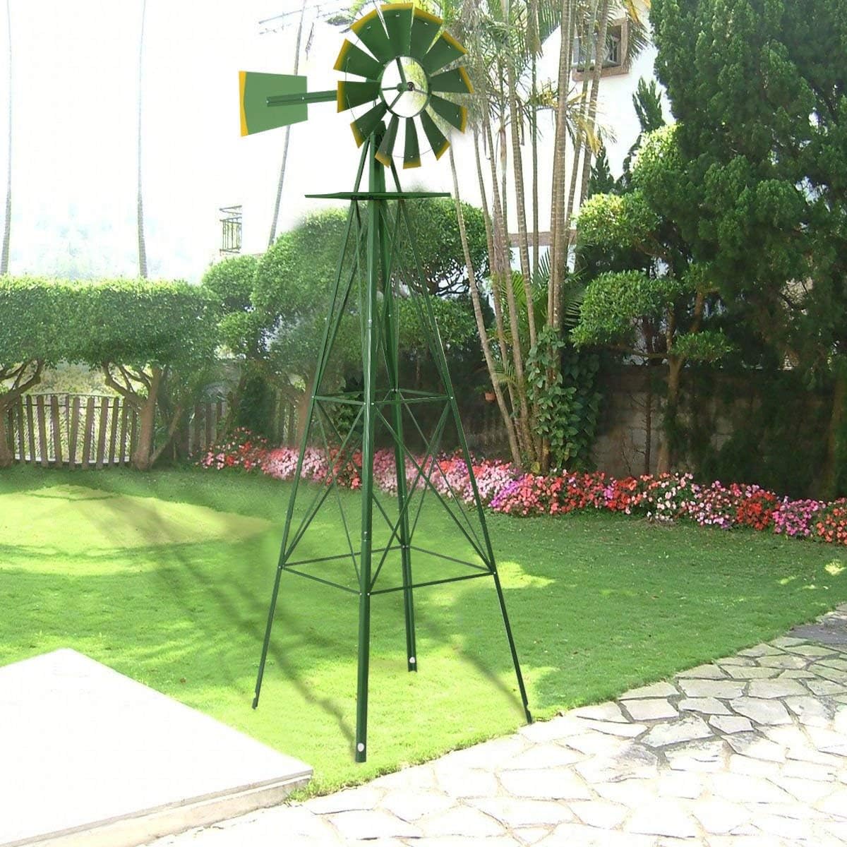 Amazon.com: Valley #GTWM-08R 8 Foot Steel Windmill, RED COLOR : Patio ...