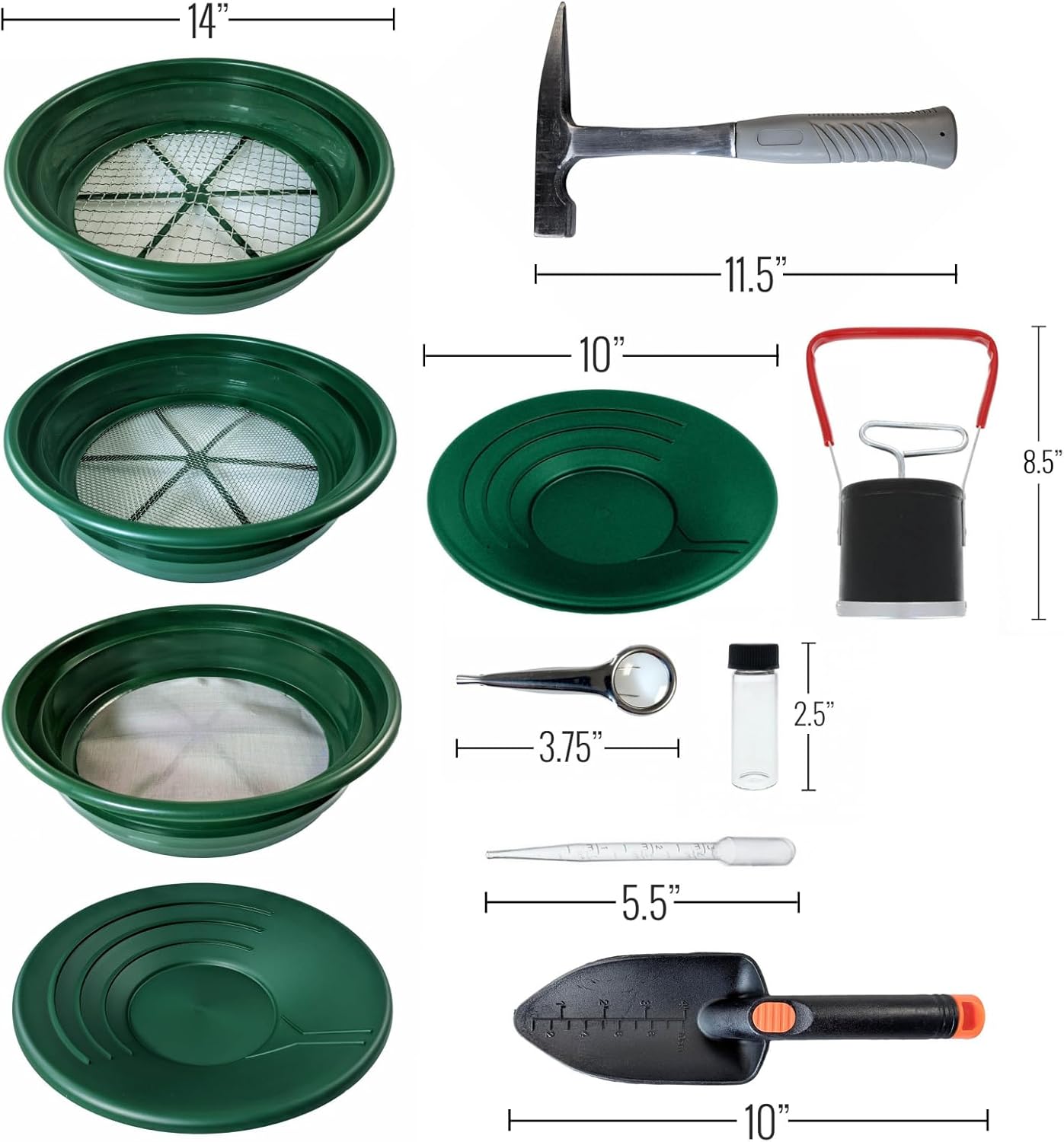 ASR Outdoor 19pc Gold Panning Kit with Classifier Nepal | Ubuy