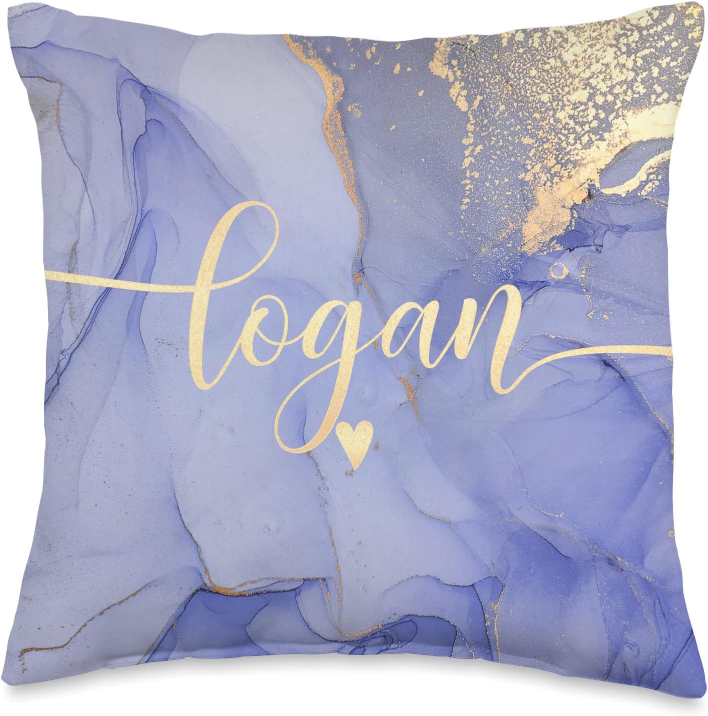 Amazon.com: Logan Letter L Initial Cute Purple Personalized Throw ...