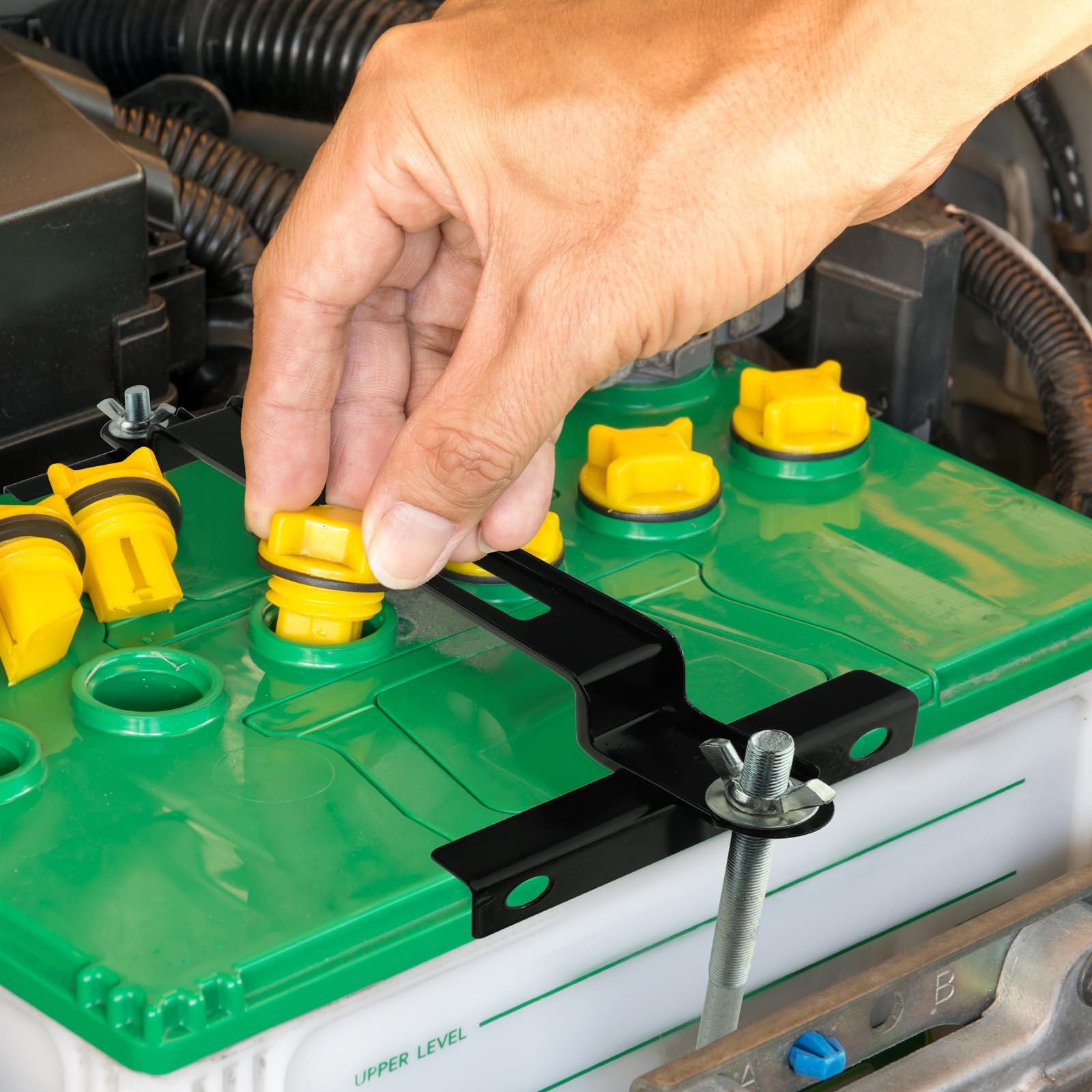 Snapklik.com : Battery Hold Down Bracket, 2 Pack Adjustable Car Battery ...