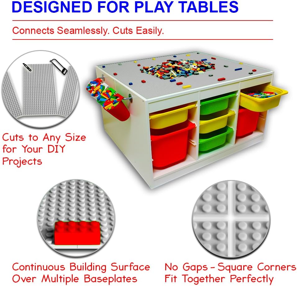 Brickyard Building Blocks Lego – Placa base compatible – Paquete de 4 ...