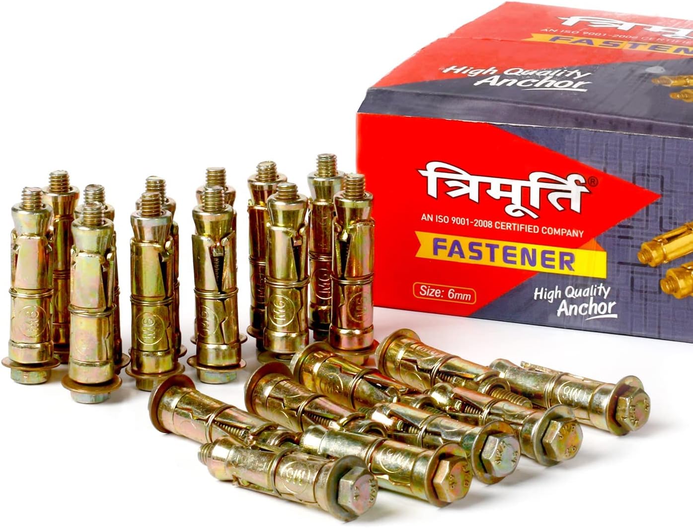 Trimurti Brass Wall Fasteners 6MM Golden Bullet Anchor Bolt Screws ...