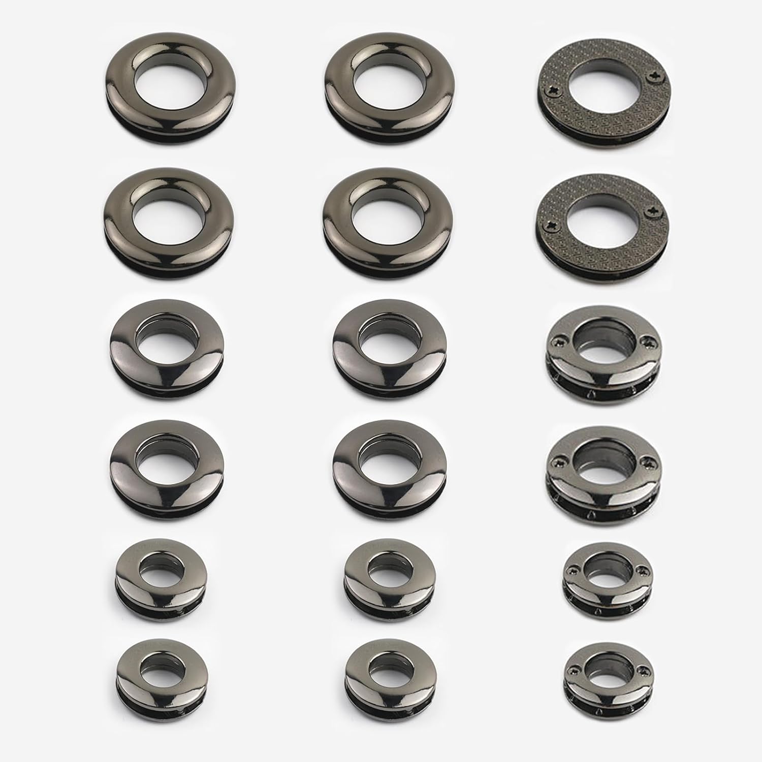 Amazon.com: 18PCS Alloy Eyelets Grommets, Metal Screw Together Grommets ...