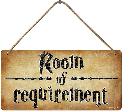 Amazon.com: Room Of Requirement Wooden Hanging Sign Fantasy And ...