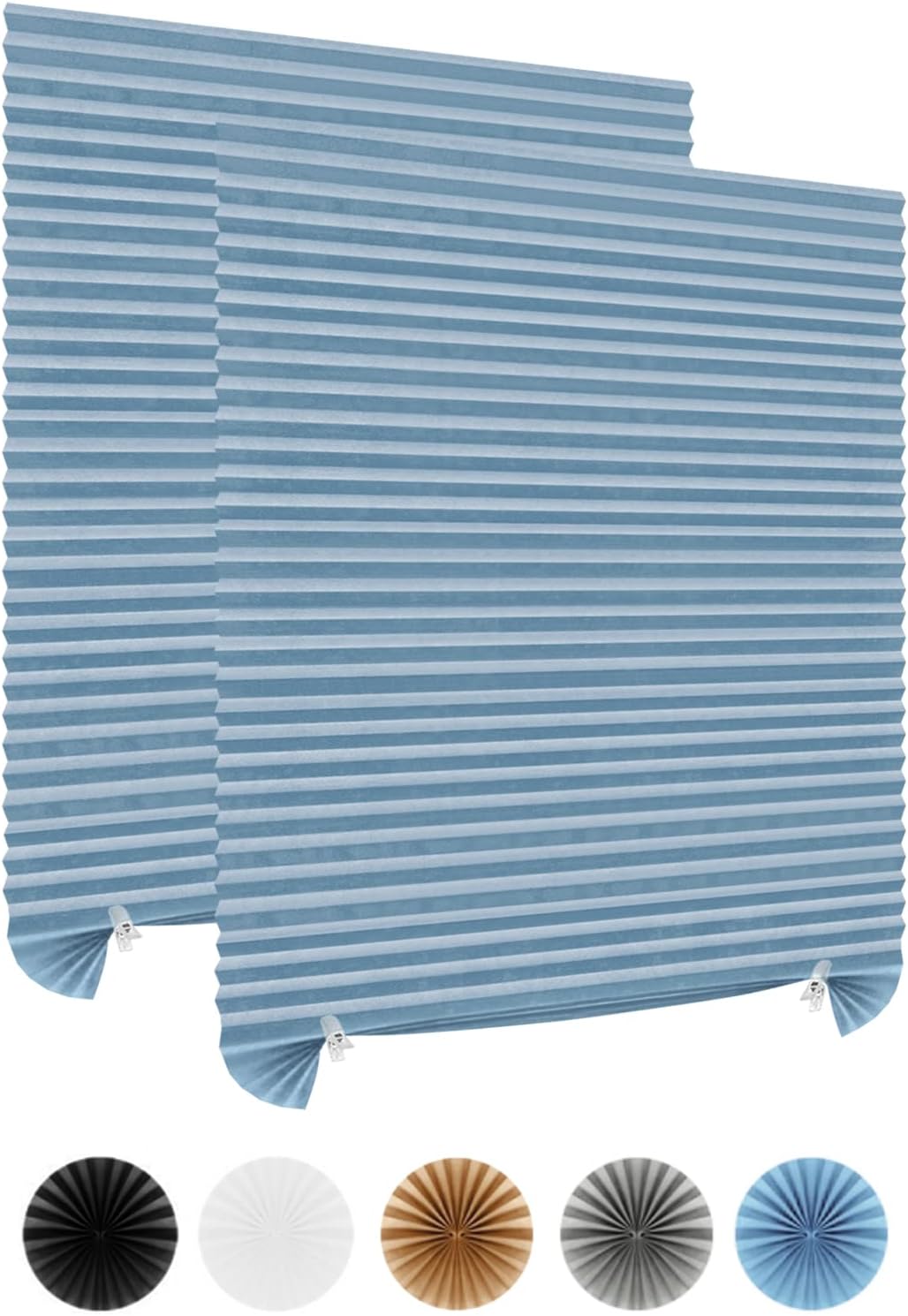 Amazon.com: 2 Pack Blackout Blinds Temporary Window Shades Cordless ...