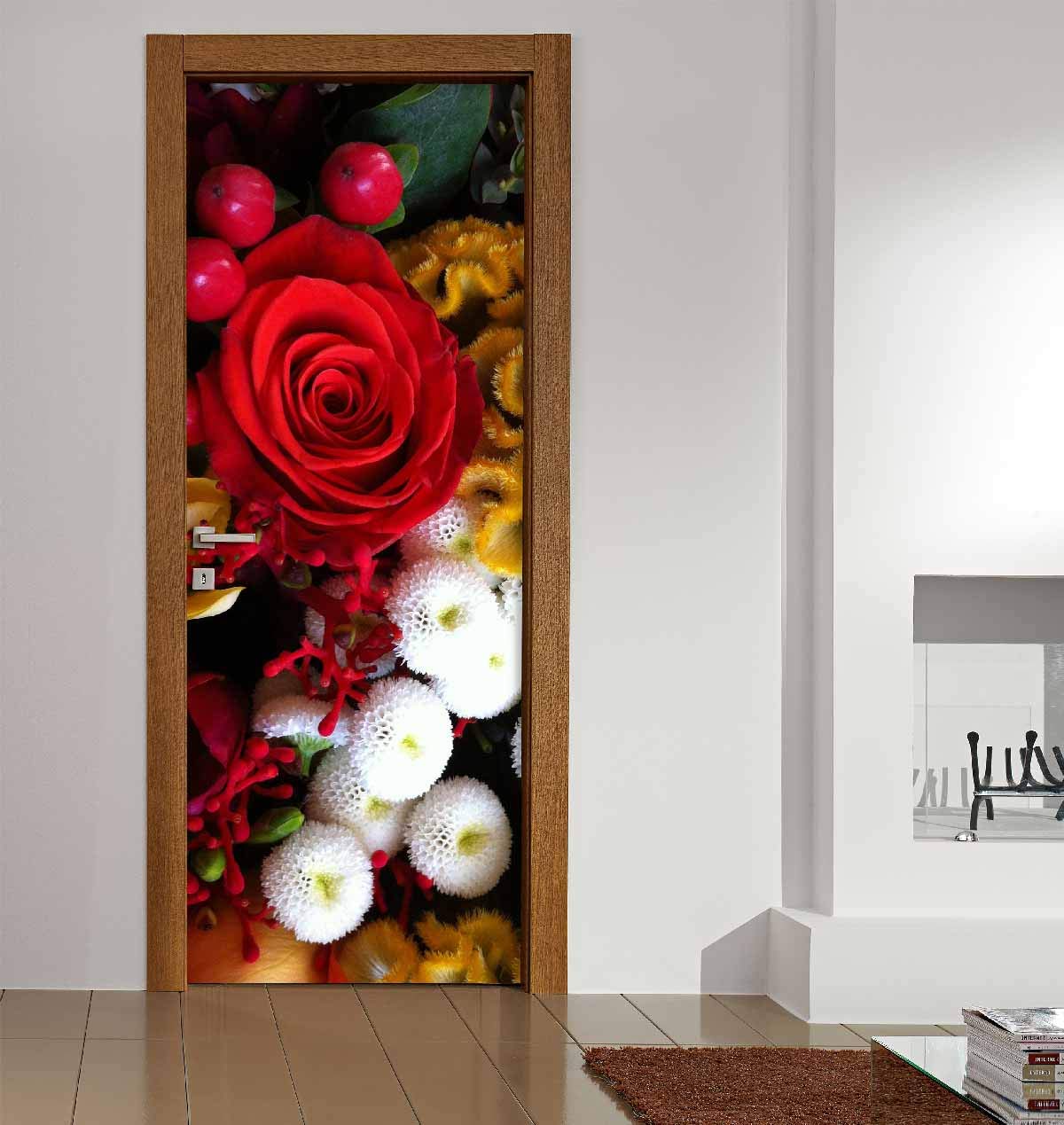 aadiprint Multiple Patterns Vinyl Door Stickers (107 X 229 cm ll Multi ...