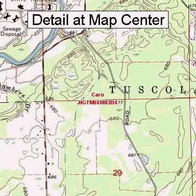 Map Of Caro Michigan 48723 – Caro Michigan Town Map – YZFTE