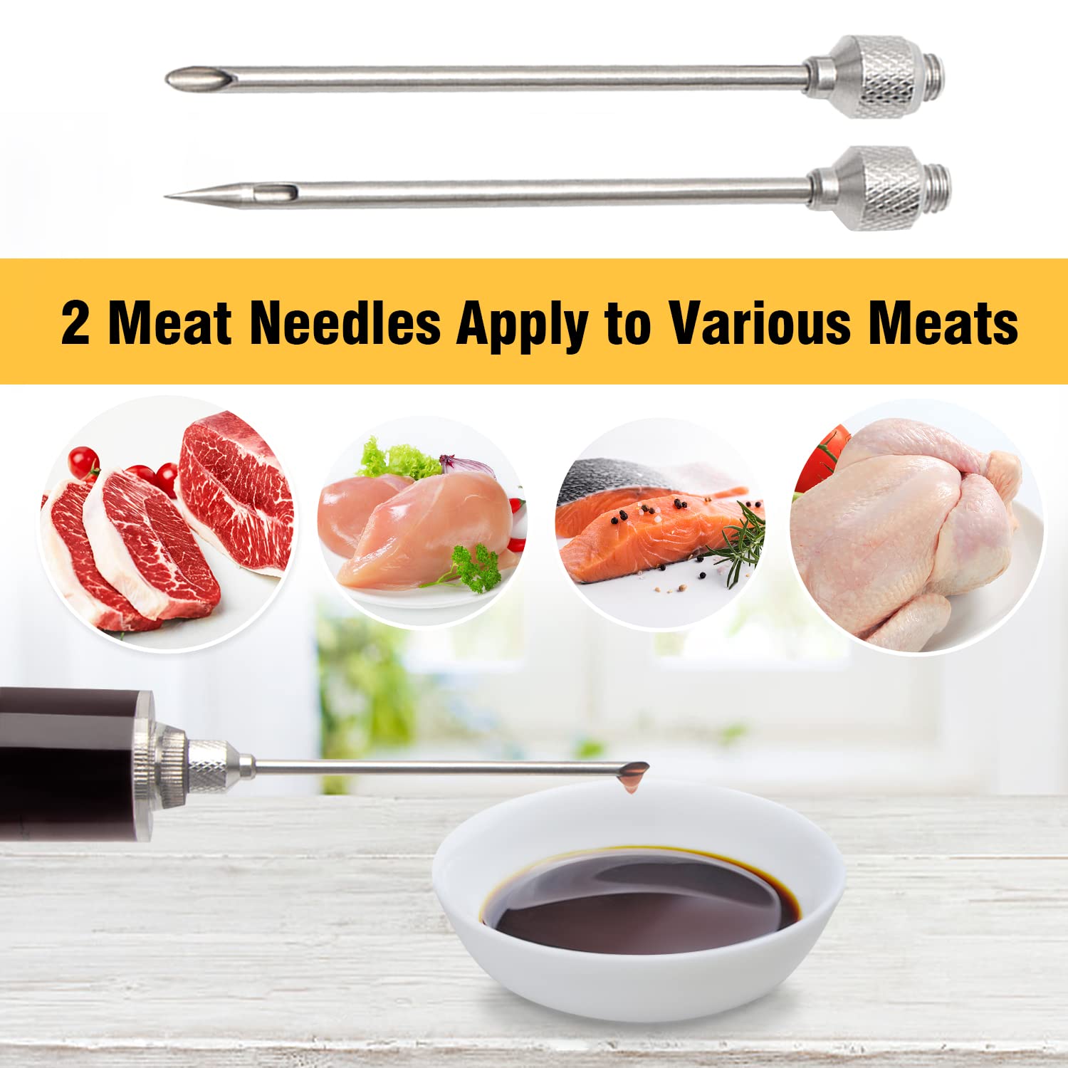 Snapklik.com : Meat Injector, Plastic Marinade Turkey Injector Syringe