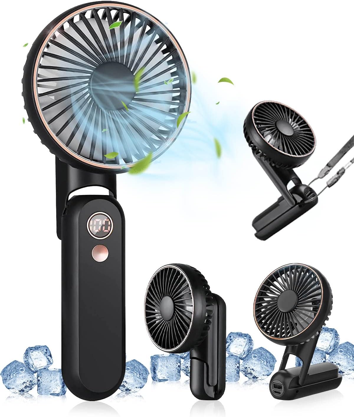 Trongle Portable Handheld Fan with USB Charging and Detachable Washable ...