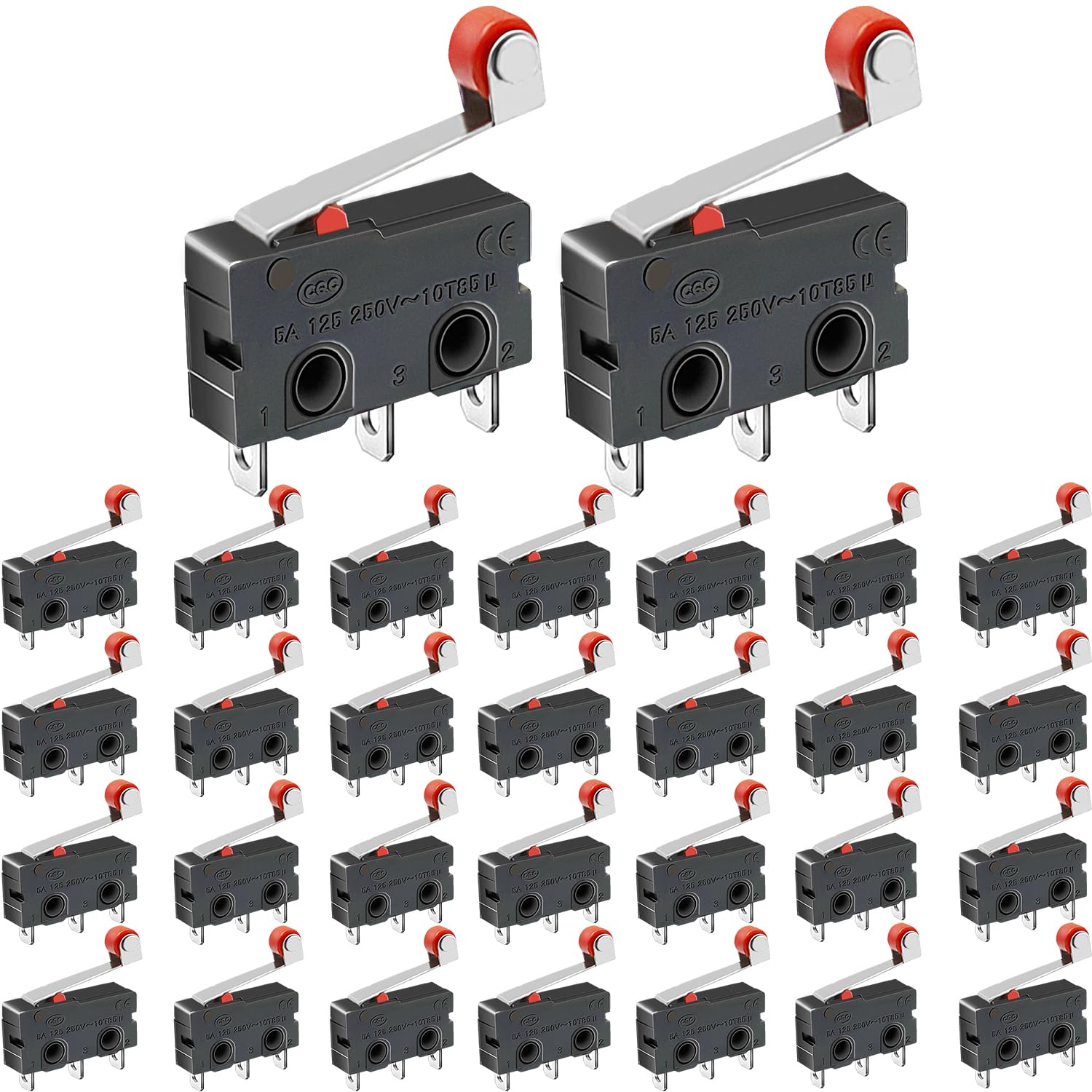 DaFuRui 30pcs Micro Limit Switch KW12-3 AC 250V 5A SPDT 1NO 1NC Micro ...
